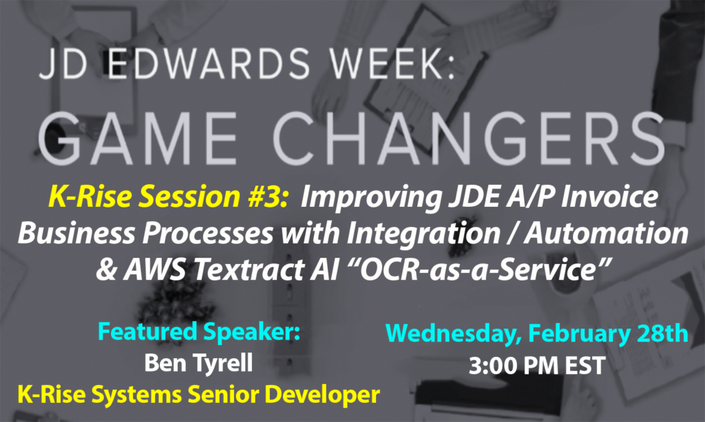 Quest Game Changers K-Rise Session #3: Improving JDE A/P Invoice Business Processes with ...